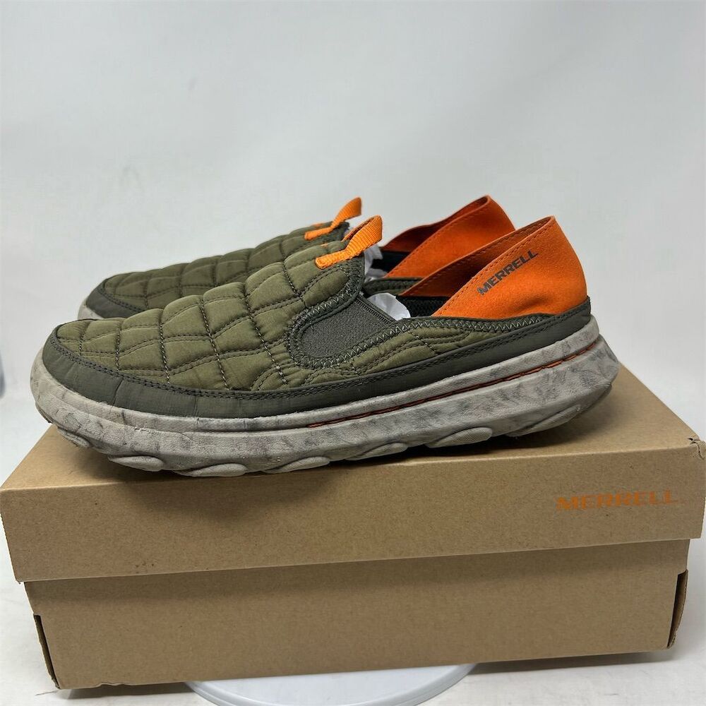 Merrell Hut Moc 2 Men's Green Quilted Slip-On Loafers… - Gem